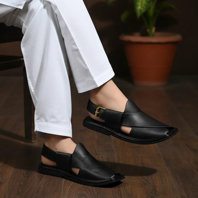 Peshawar Zalmi Chappal with Black Doted – 09262 – peshawarichappals